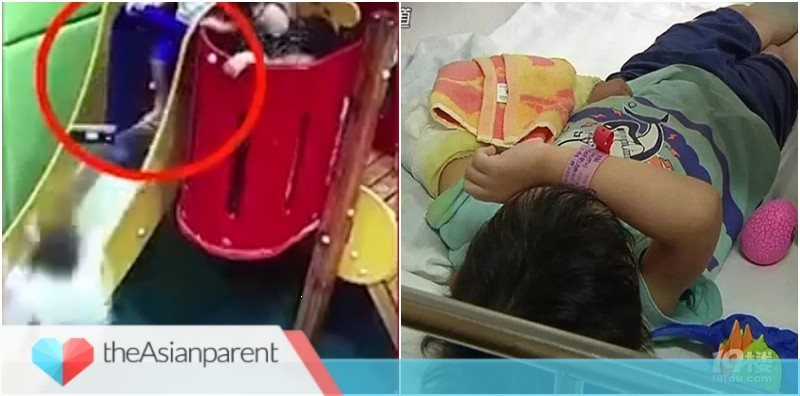 Boy Kicked Off Slide By Another Child Fractures His Arm