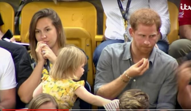 Watch: Cheeky Toddler Sneakily Swipes Prince Harry's Popcorn!